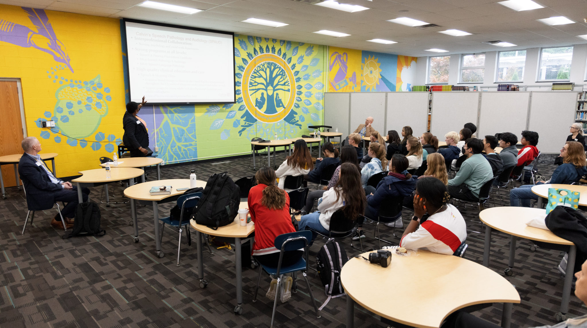 Two ECHS classes meet with university professors - Eastern Christian School